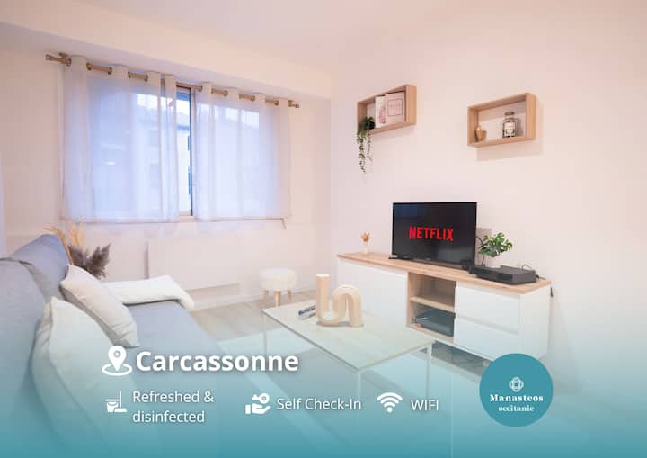 Centre Carcassonne – Cosy à 2 Min Gare - ibis Styles Carcassonne La Cité