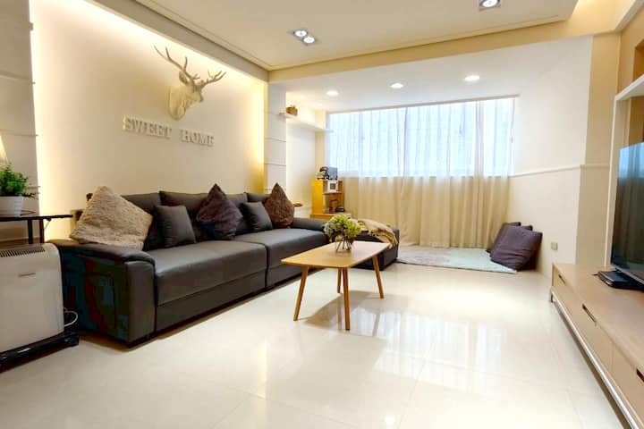 【親子精品屋】Mrt忠孝復興步行3分鐘電梯3房2廳2衛(備有嬰兒用品) - Taipei