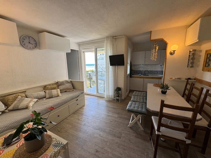 Appart T3 / 6 Pers/ Vue Mer/ Accès Direct Plage - Le Barcarès