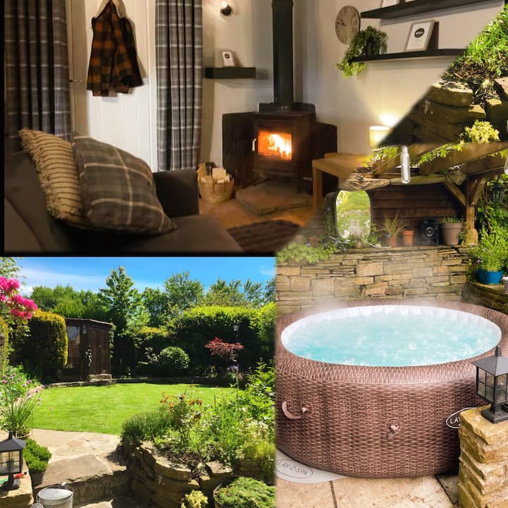 Cosy Cottage, Log Fire, Private Hot Tub & Garden - Bury