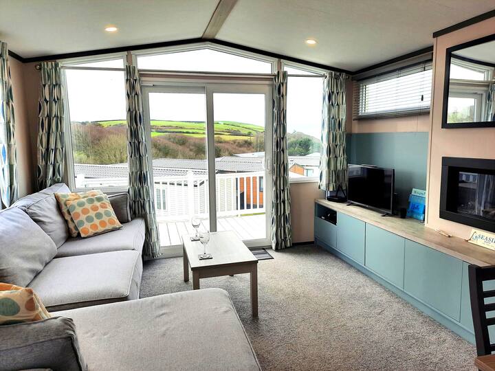 Beautiful Caravan With Decking And Fabulous Views - Croyde