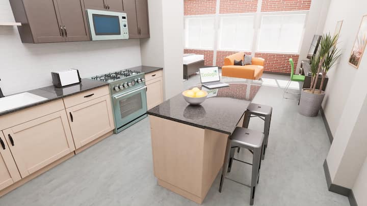 The Lostro-deluxe Queen Studio - Full Kitchen - Athens, OH