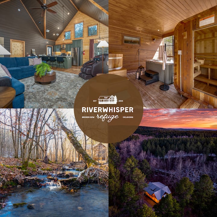 Creekfront Luxury | Sauna•cold Plunge•hot Tub•ev - Oklahoma