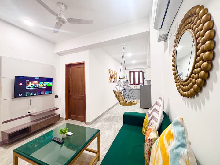 48. 1bhk Cozy Apt. Couple, Family, Friends, Relax. - Gurgaon