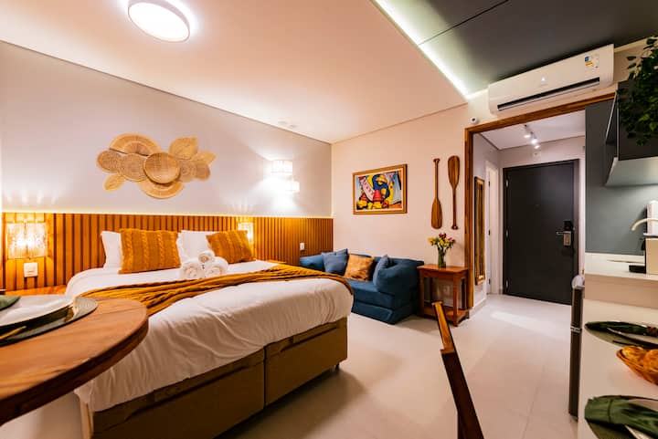 1min Da Praia | Vista-mar | Piscina | Gym | Sauna - Santos