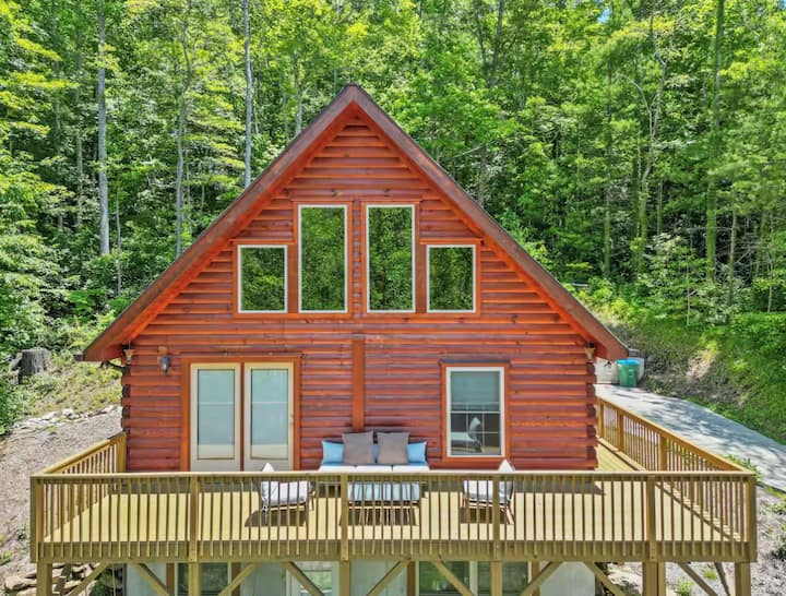 Avl Cabin W/ Pool Table & Game Table- Sleeps 8 - Asheville, NC