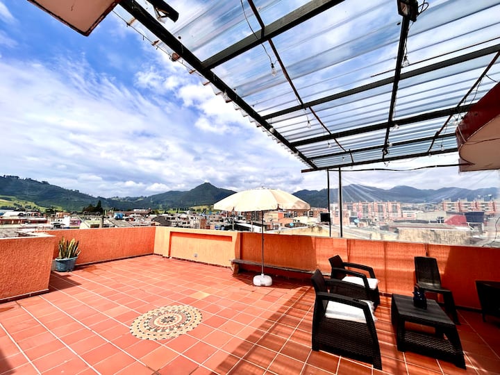 Apto Con Espectacular Terraza Privada Con Zonabbq - Zipaquirá