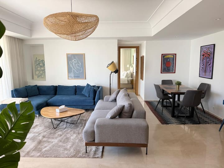 Cosy 2 Chambres+piscine+wifi 20mo +Parking- Centre - Casablanca