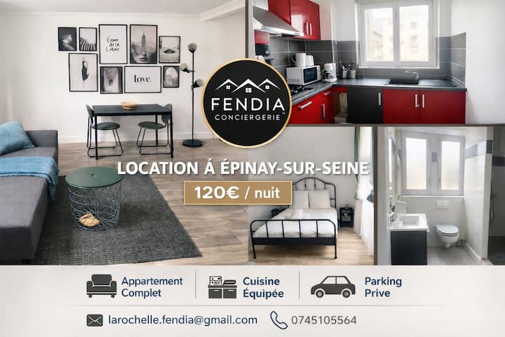 Cosyt2 Park Privé 4 Pers Proche Paris Centre-ville - Épinay-sur-Seine