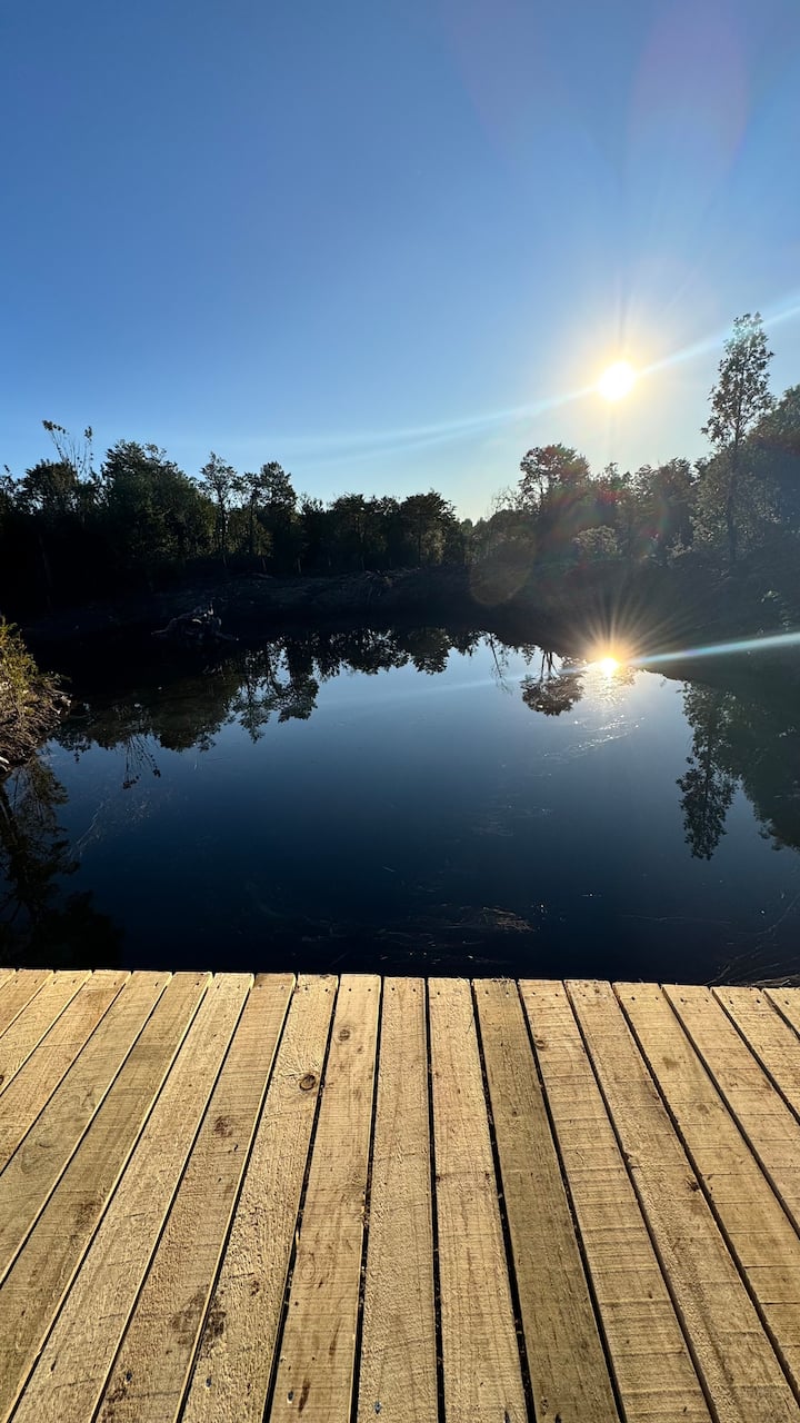 Cabaña Con Vista A La Laguna Y Bosque Nativo - Alerce