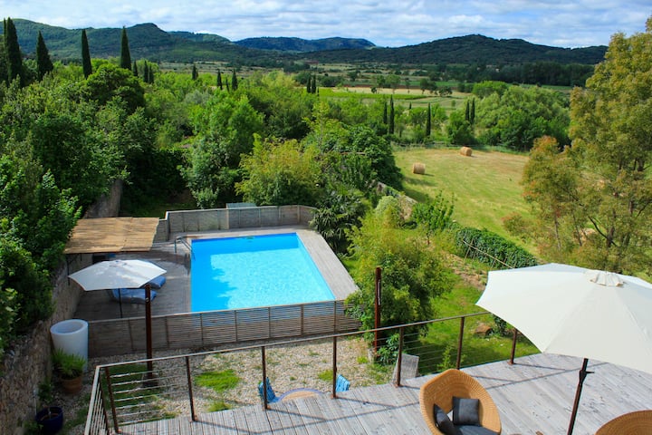 Art-filled House With Pool Near Lac Du Salagou - Lamalou-les-Bains