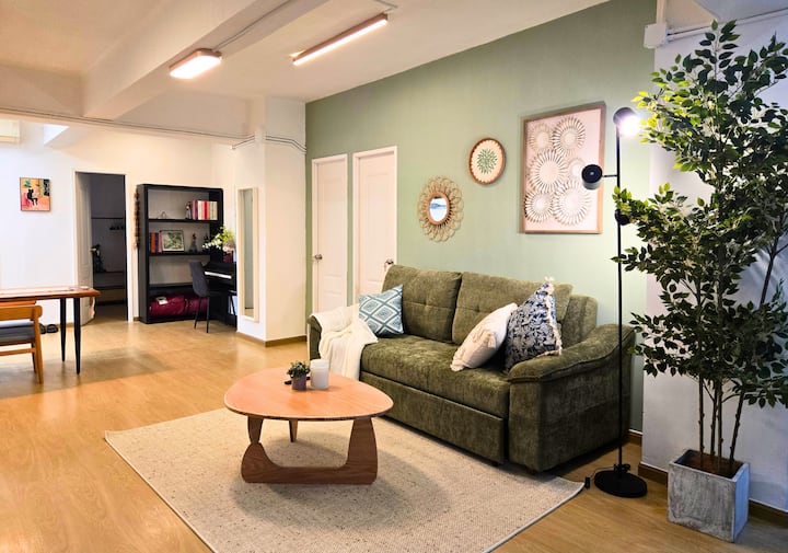 Rare Huge Living Rm｜3br Sleeps 12｜2min Tin Hau Mtr - Chuk Un