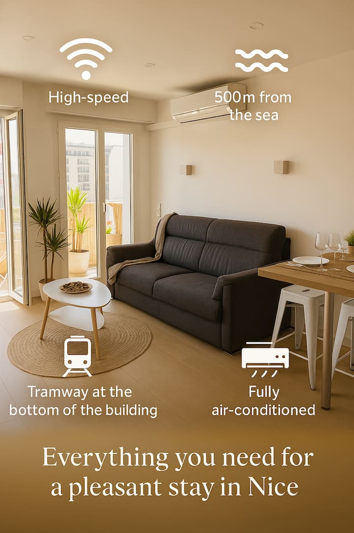 "Le Scandinave" | 2 Pièces Luxueux | Balcon | Mer - Nice