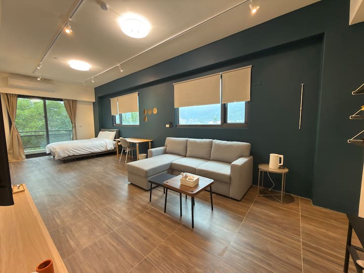 雪靜｜45㎡ 山景｜全景山色質感雙人房 - 吉安