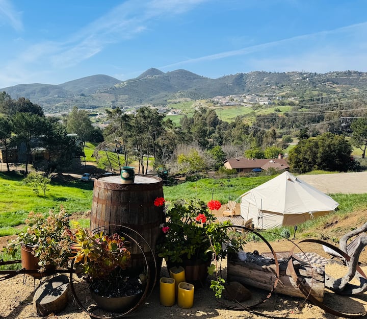 Sage Luxe Tent With Boho Vibes & Epic Views Escape - Escondido, CA