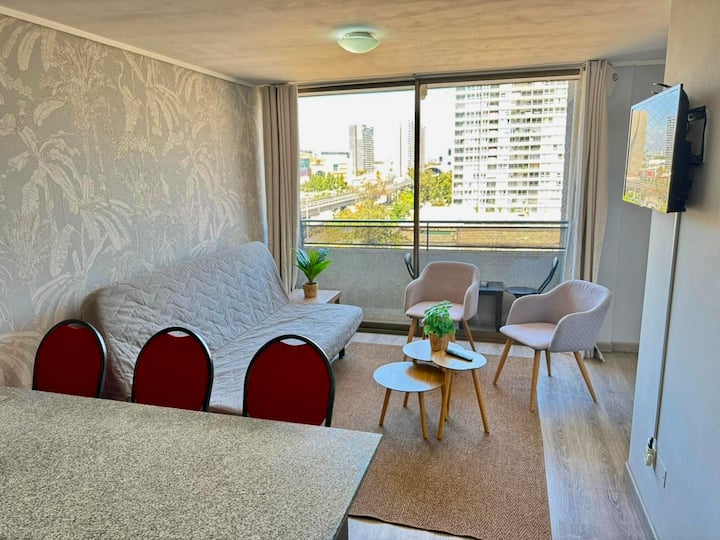 Luminoso Depto. | Metro, Mall Y Universidades - El Bosque, Chile