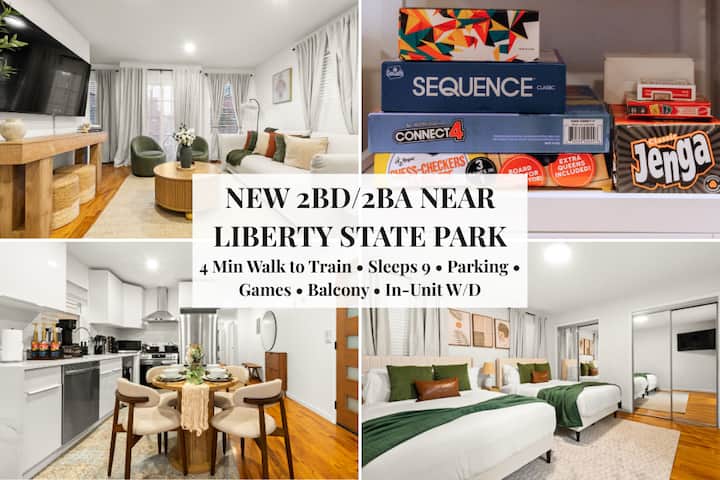 New Chic 2br Nyc Metlife Walk 4 Min To Train - Jersey City, NJ