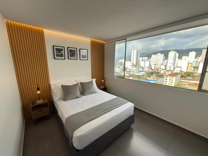 Apartaestudio Vista Espectacular- Zona Estratégica - Girón