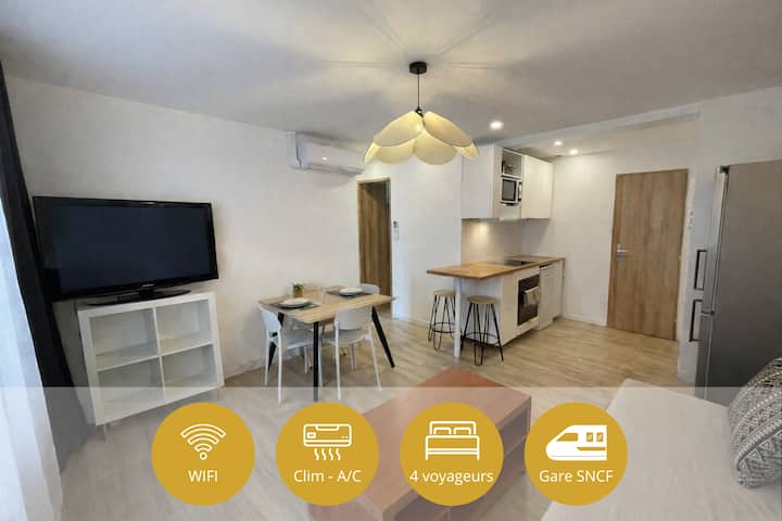2 Chambres, Clim, Wifi, Proche Gare St Roch - Montpellier