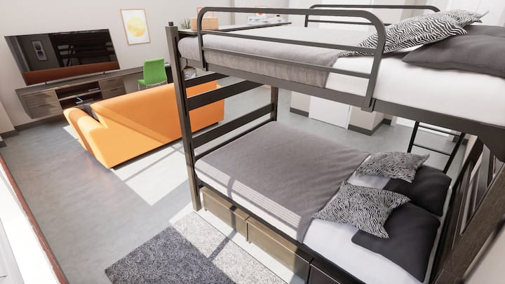 The Lostro-2 Queen Bunk Bed Studio-full Kitchen - Athens, OH