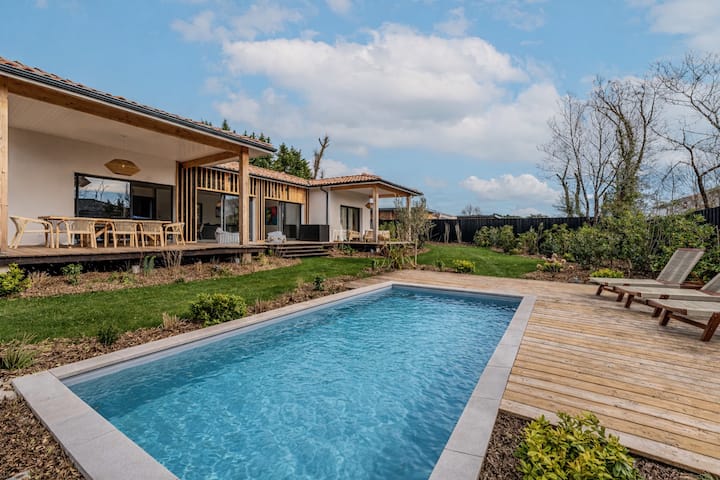 Villa Familiale Piscine Chauffée Bassin D’arcachon - Biganos