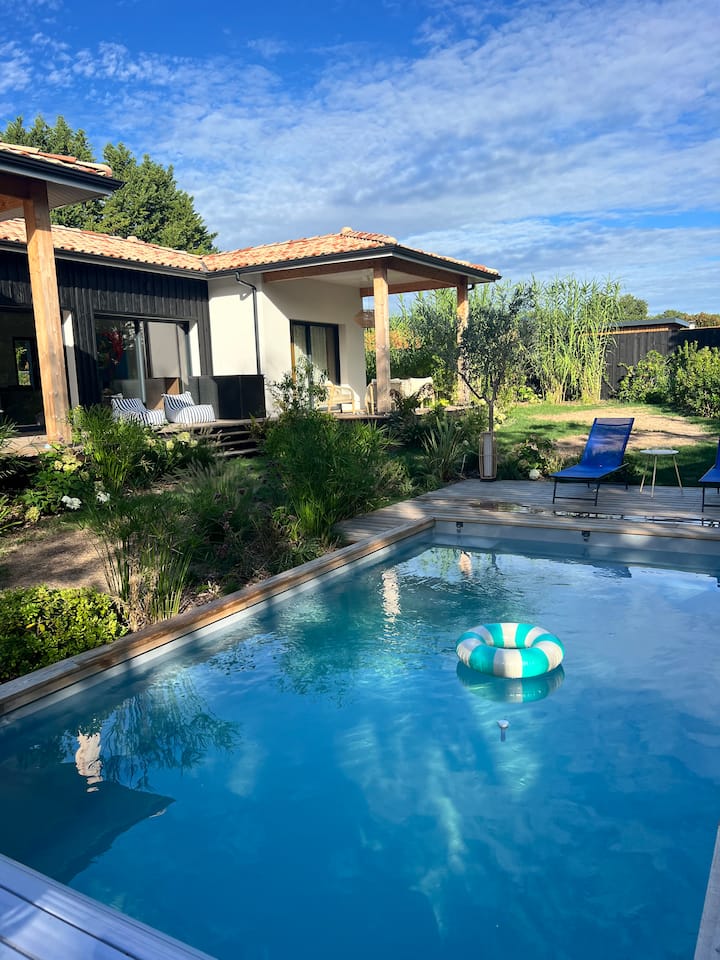 ÉLégante Villa Familiale - Piscine @Villapineamios - Mios