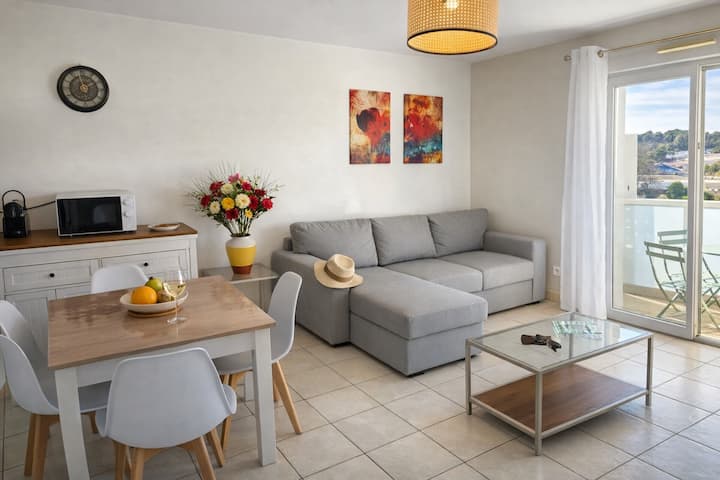 Jardins De Thémis, T2, 4p, Ac, Terrasse & Parking - Antibes