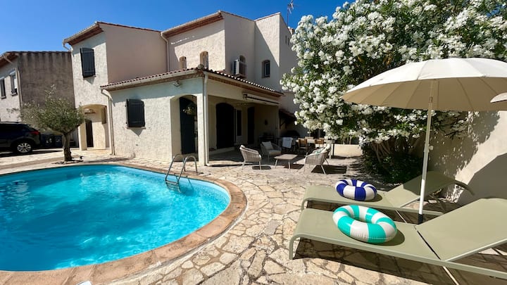 Villa Mauguio : Piscine, Calme & Proche Des Plages - Carnon