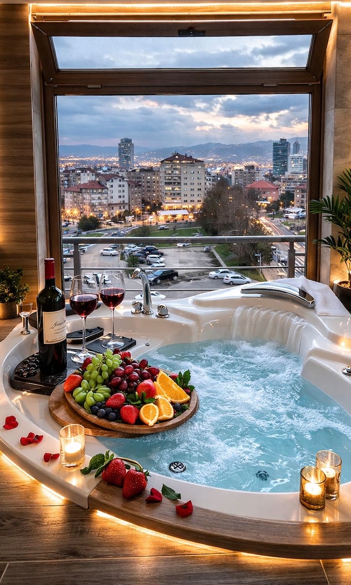 Konforun Merkezinde Jakuzili Oda. - Bursa