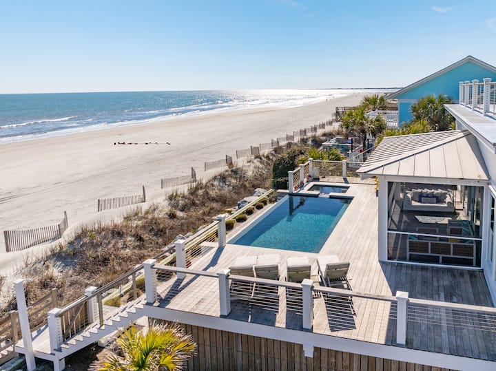 Oceanfront Luxe With Infinity Pool & Epic Views - Folly Beach, SC
