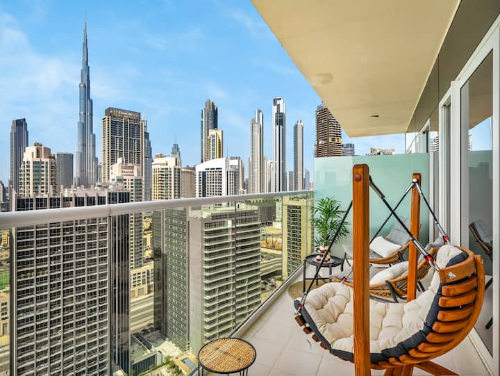Chic 1br With Burj Views And Near Dubai Mall - Dubaï