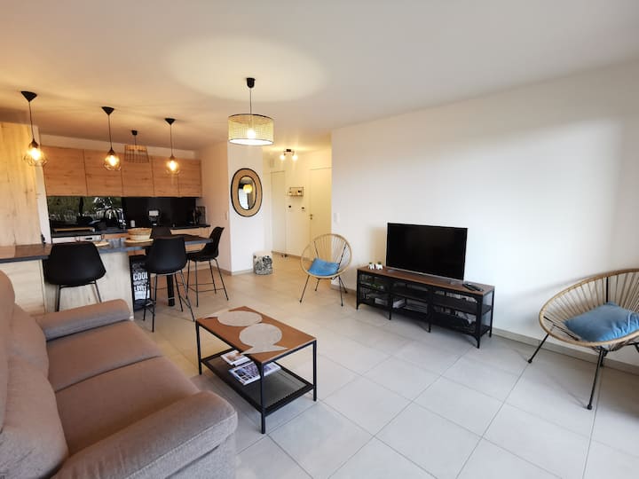 Appart Les Ganivelles, 2pers, Plein Pied, Vue Mer - Donville-les-Bains
