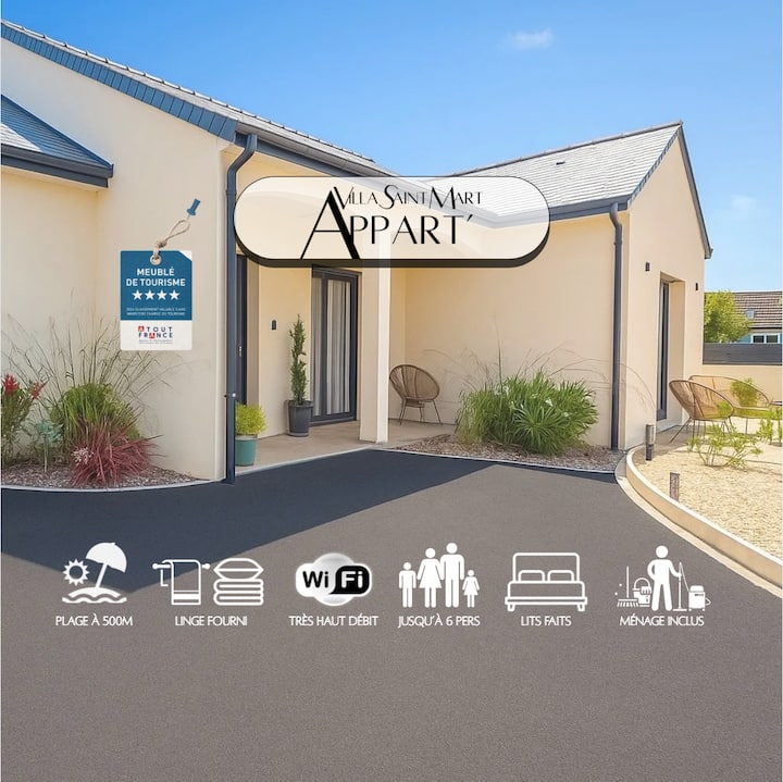 Appart' Saint Mart•6 Pers•tout Inclus•plage à 500m - Granville