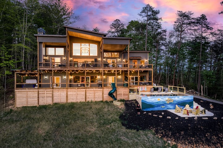 Aska Splash*heated Pool*views*5 Min To Downtown - Blue Ridge, GA