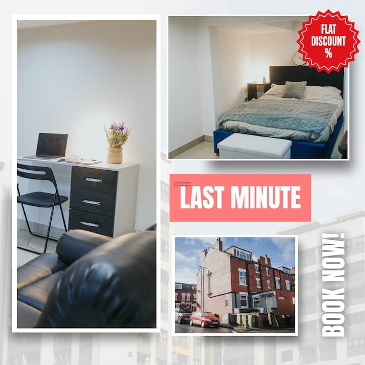 Modern Studio Flat |Sleeps 4 | Free Wifi | Leisure - Leeds