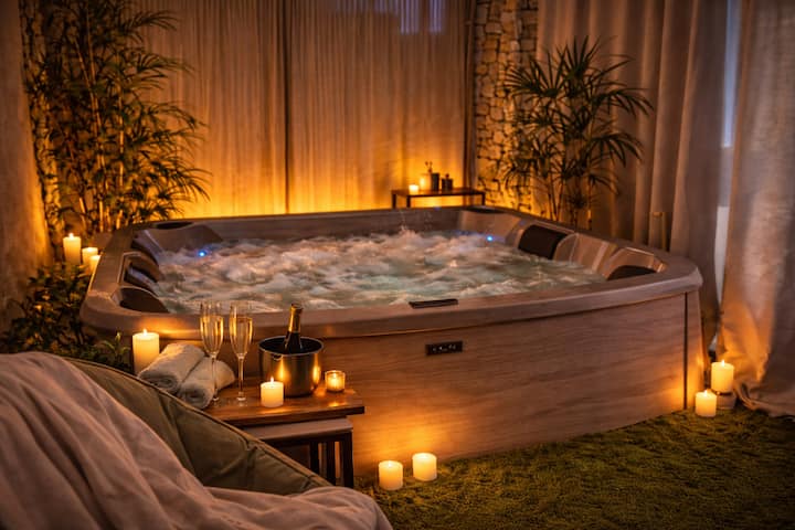 Jacuzzi Intérieur • Suite Cosy • Centre Montélimar - Montélimar