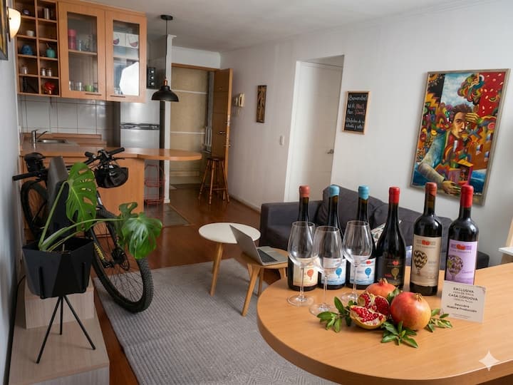 Departamento A Minutos De Metro Santa Lucía. - Santiago