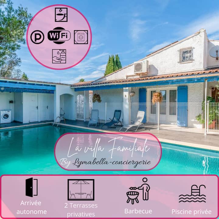La Villa Familiale Calme Piscine / Bbq à Tarascon - Tarascon