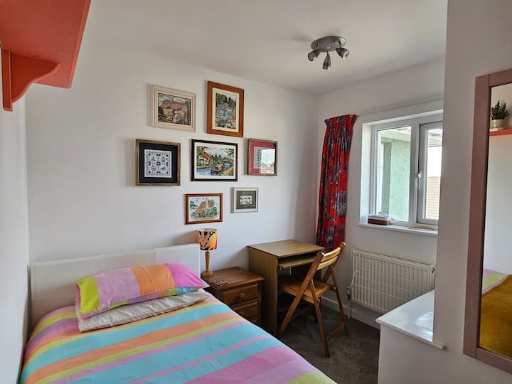 Bright And Funky Single Room With 22" Tv - Plymouth