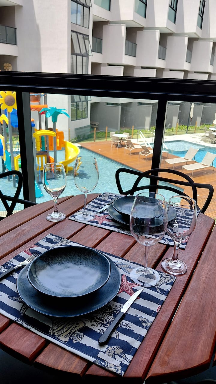 Pé Na Areia Em Carneiros - Flat De Luxo - Piscinas - Brazil