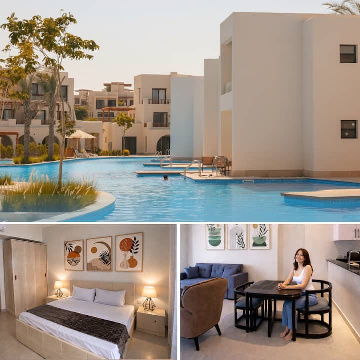 Stylish Makadi Heights 2br Chalet Lagoon-front - Hurghada