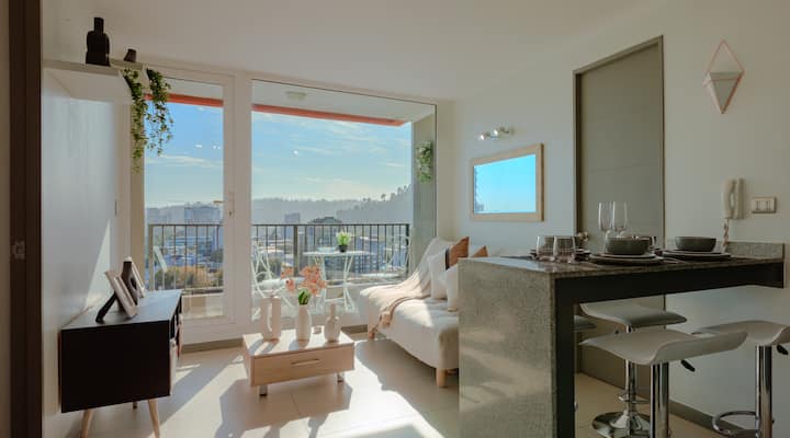 Moderno Depa Con Terraza Y Vista Al Parque Ecuador - Concepción, Chile