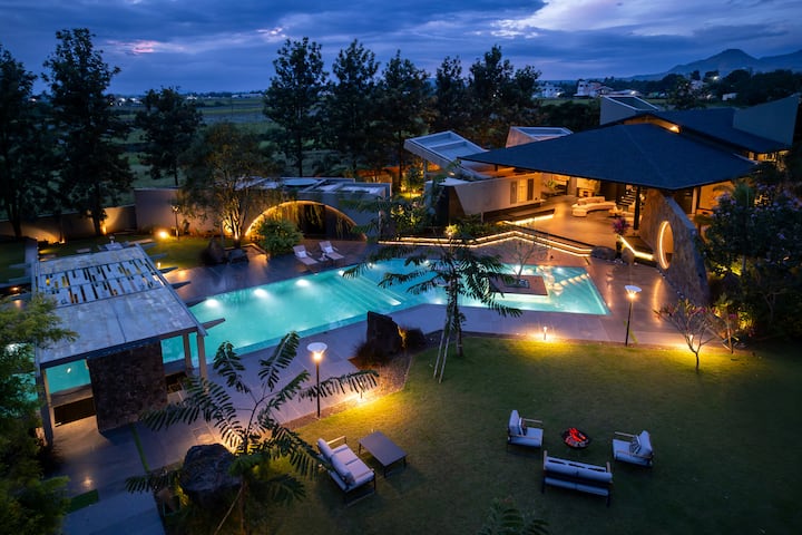Prana Zen House W/ Pool & Bbq & Sauna - Nashik