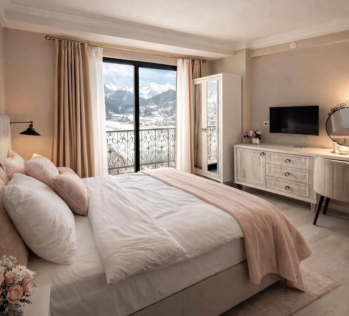 Dağ Manzaralı ŞöMineli Butik Otel - Köy Kahvaltısı - Ardahan