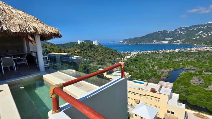 Precioso Penthouse Con Jacuzzi Y Alberca Privada - Acapulco