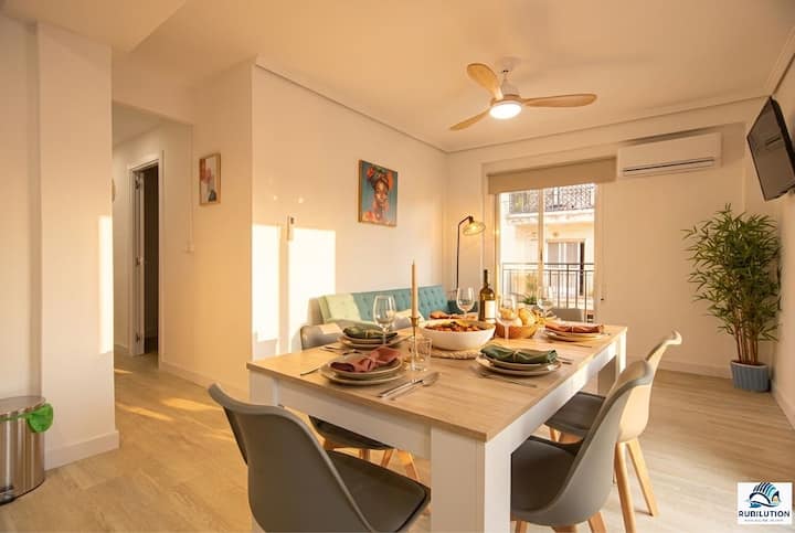 𓇼Playa | Transporte Público | Familiar | Balcón - Valencia