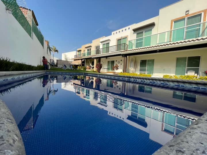Refugio Premium Con Alberca Y Jardín Para Descanso - Temixco
