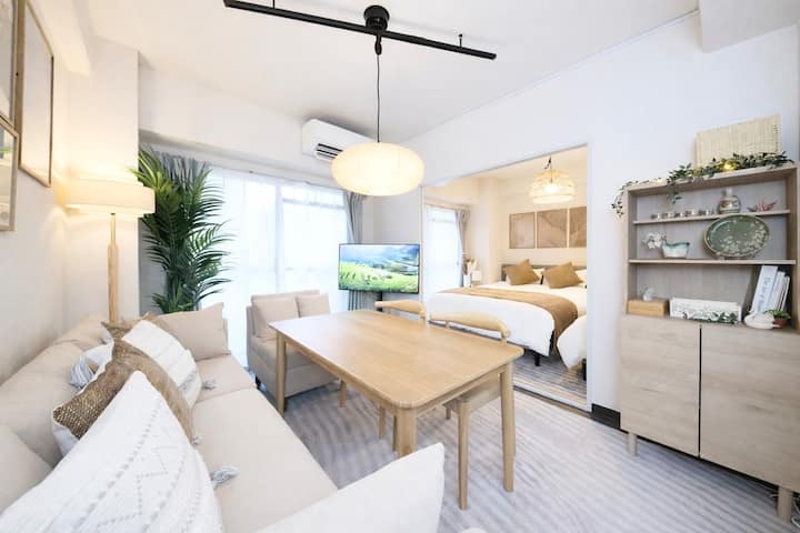 1 Min Sta|near Namba|designer Room|cozy 50㎡ Stay - Japan