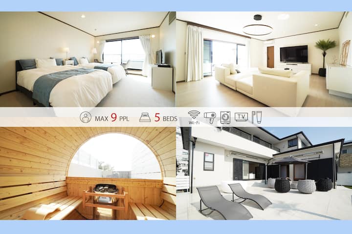 [Suma] Private House For 9, Ocean View & Sauna - Hyogo