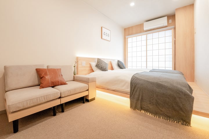 【B&kuromon3】twin Bed Room/ 10m Namba St/dotonbori - 道頓堀